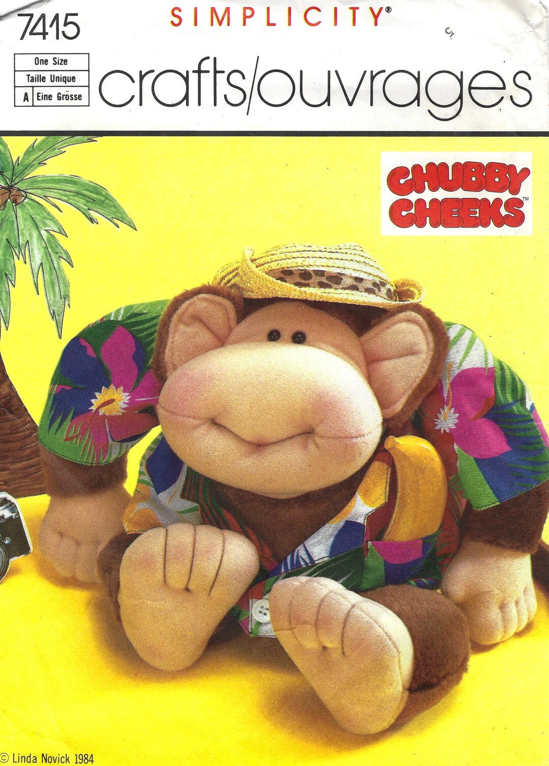 Simplicity 7415 Monkey Stuffed Animal Sewing Pattern - Etsy