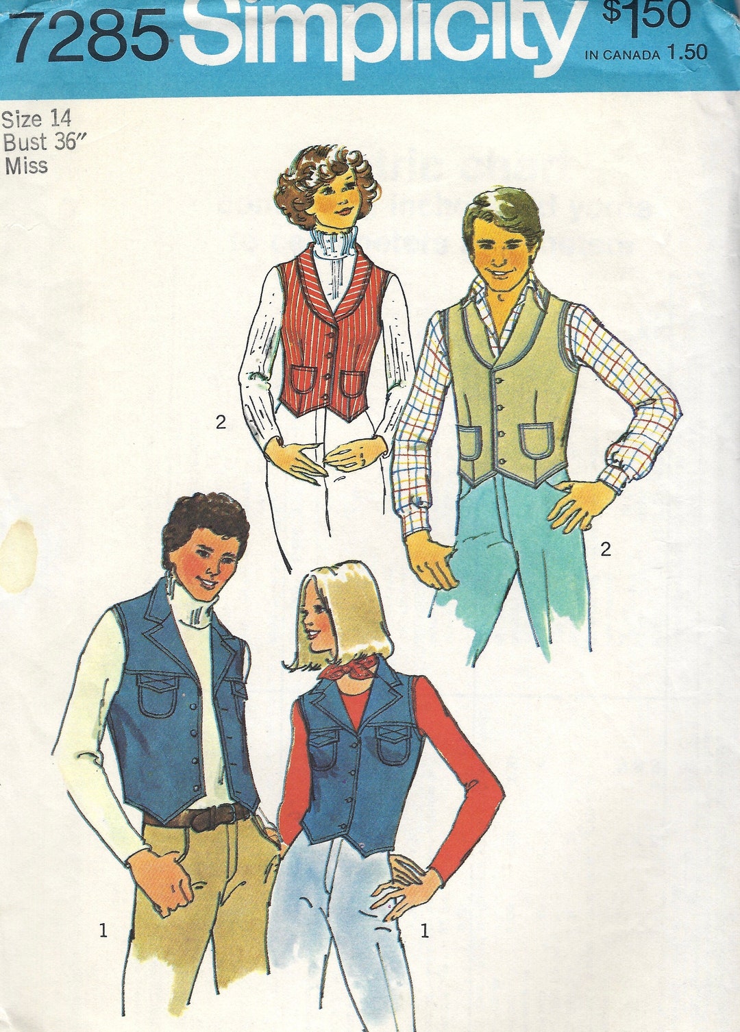 Vest Set, Women - Simplicity 7285 - Uncut Sewing Pattern - Etsy