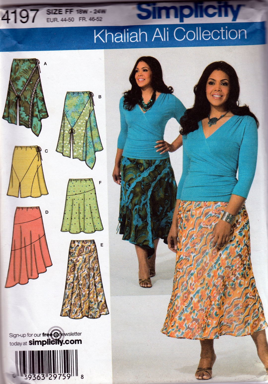 Khaliah Ali Skirts Simplicity 4197 Sewing Pattern - Etsy
