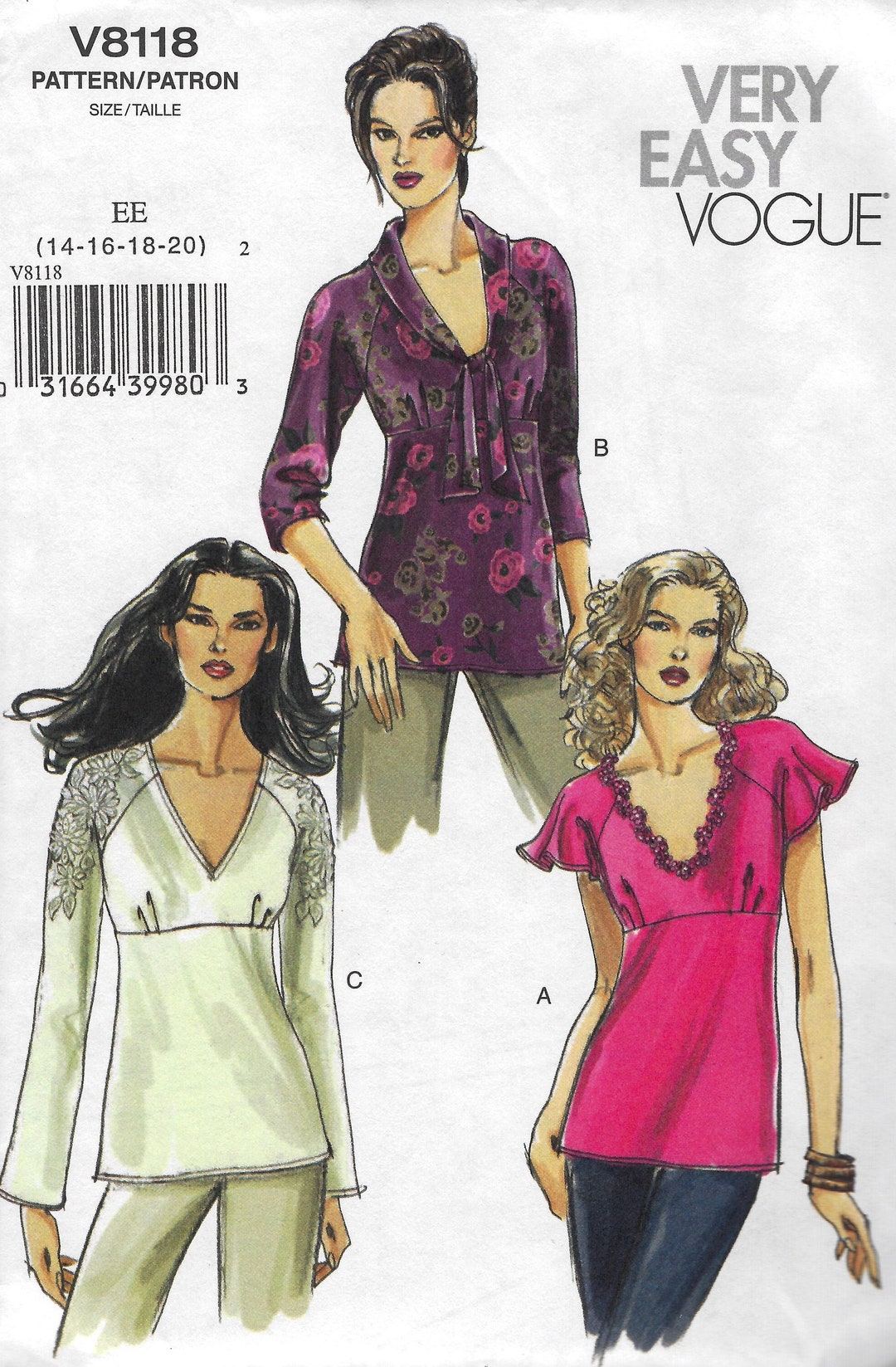 Top Set - Vogue 81118 - Uncut Sewing Pattern - Etsy