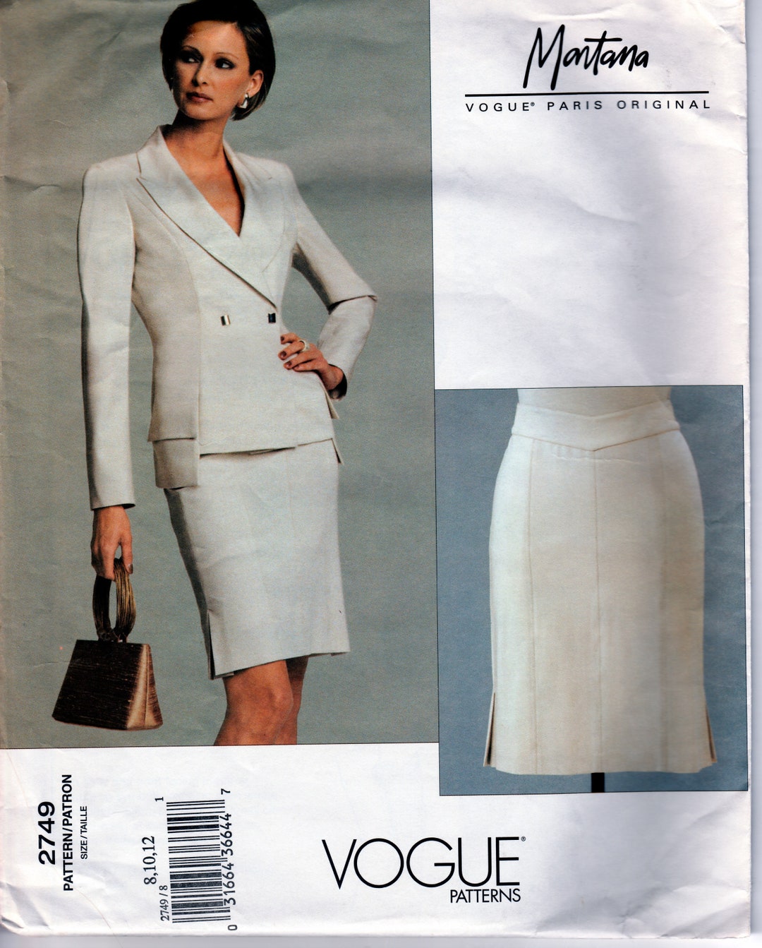 Vogue 2749 Jacket & Skirt Sewing Pattern by Montana - Etsy