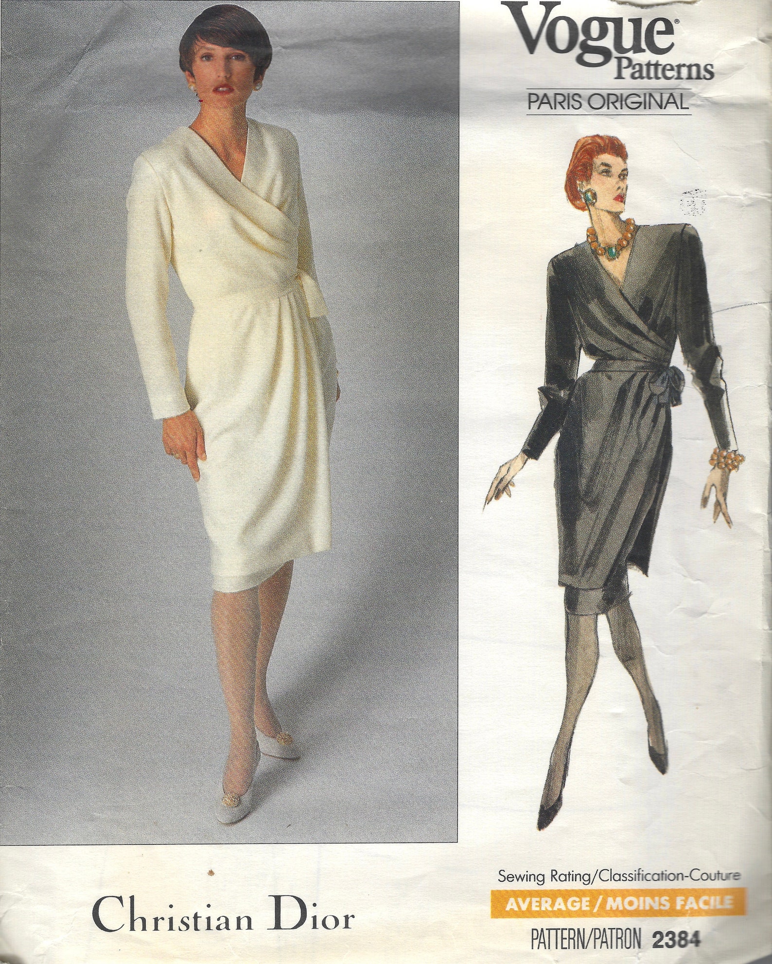Dress & Overskirt by Christian Dior Vogue 2384 Uncut Sewing Pattern - Etsy