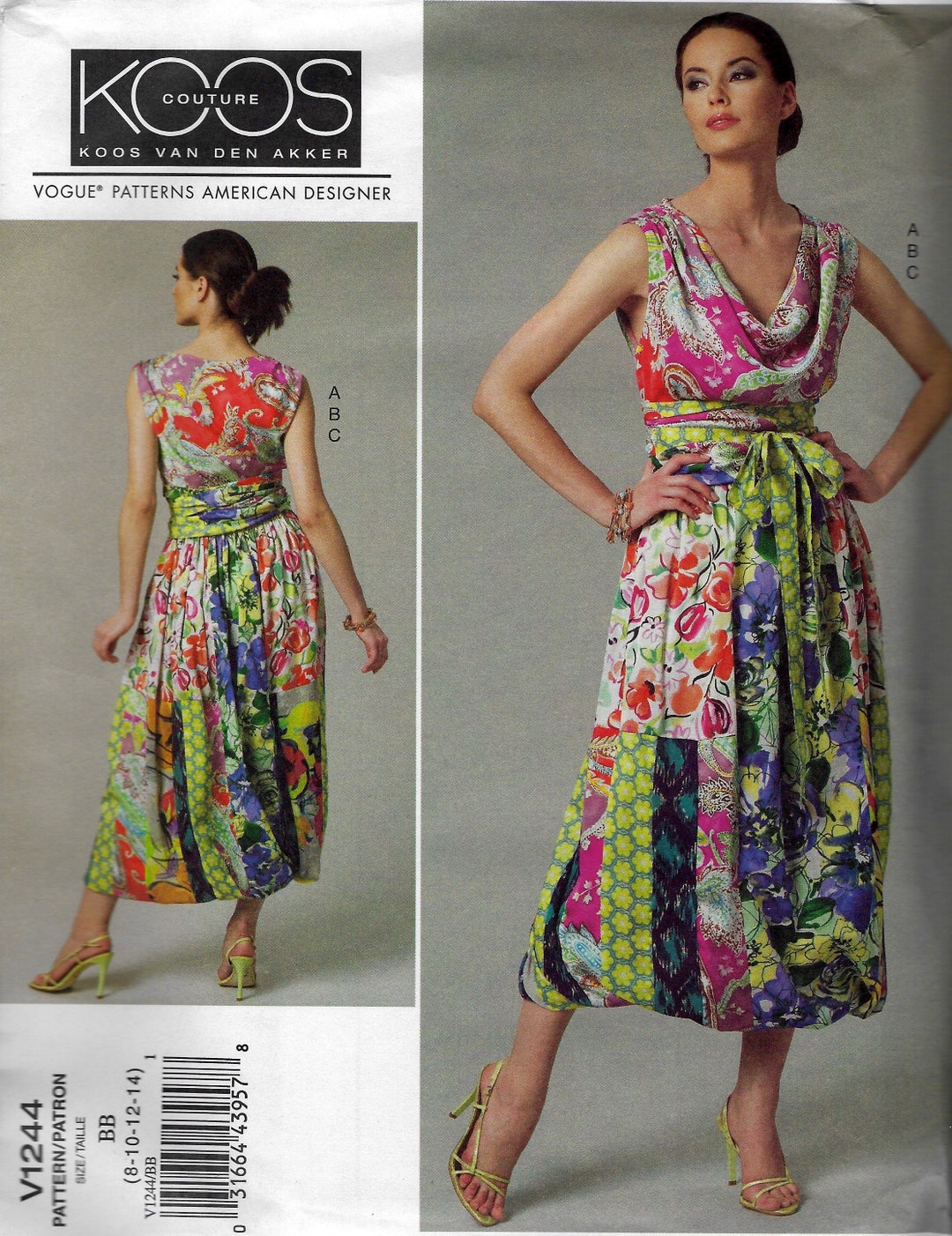 Koos Van Den Akker Top, Reversible Skirt & Belt Vogue 1244 Sewing ...