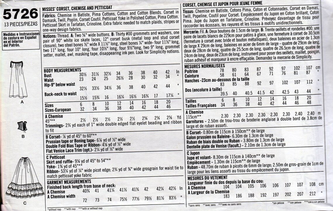 Southern Belle Costume by Martha Mccain Simplicity 5726 - Etsy