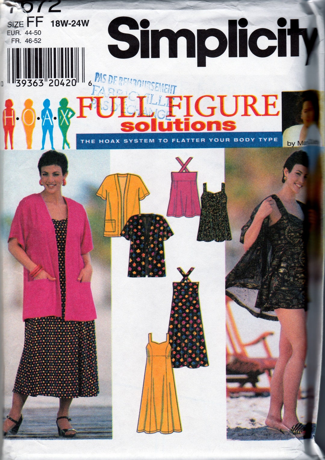 Mary Duffy Jacket, Dress, Bathing Dress & Shorts- Simplicity 7672 ...