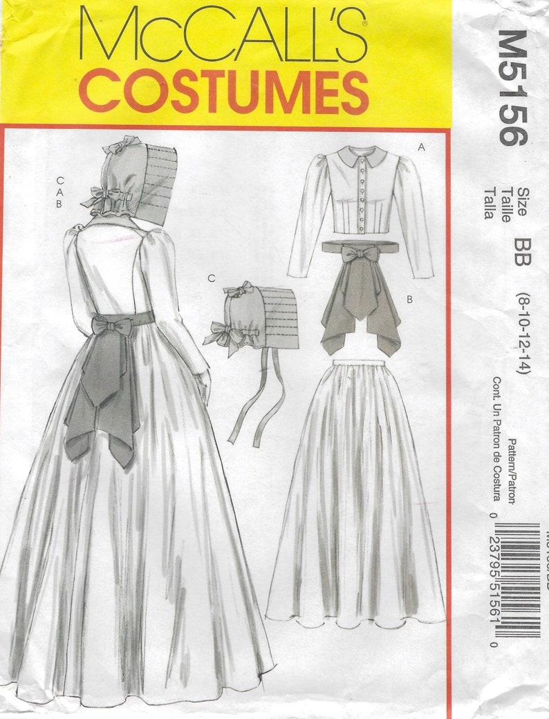 Colonial Costume Mccall's 5156 Uncut Sewing Pattern - Etsy