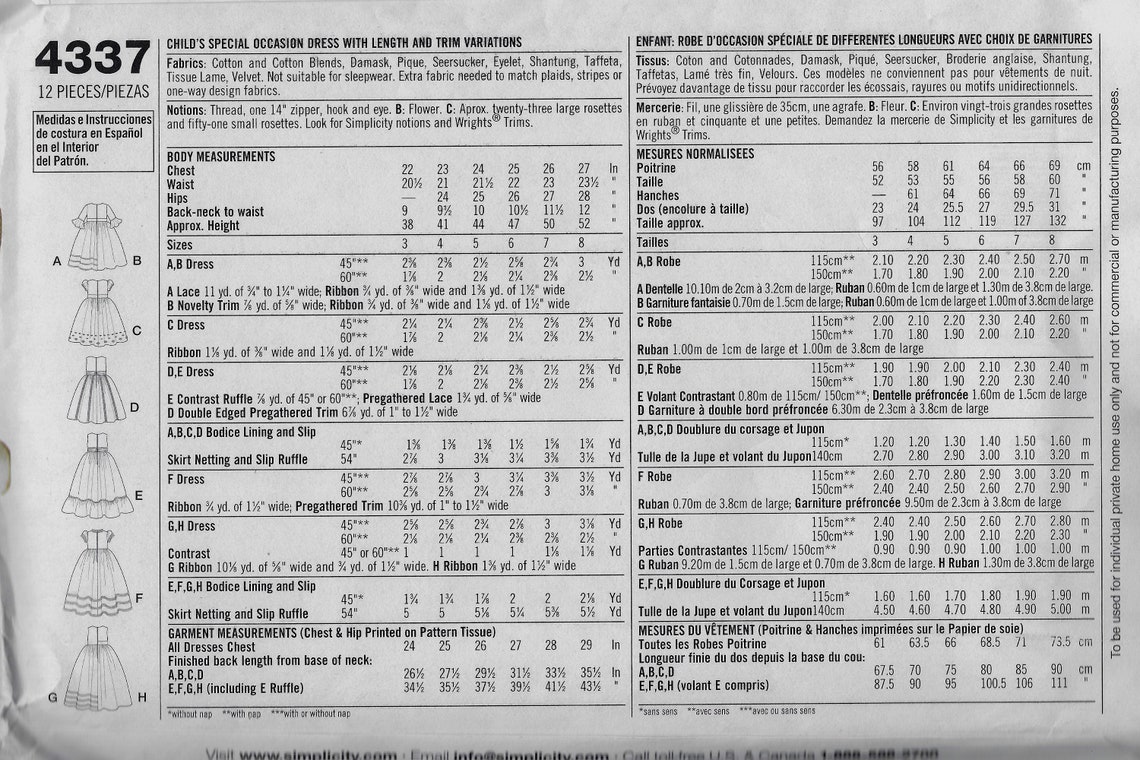 Party Dress Set Simplicity 4337 Uncut Pattern - Etsy