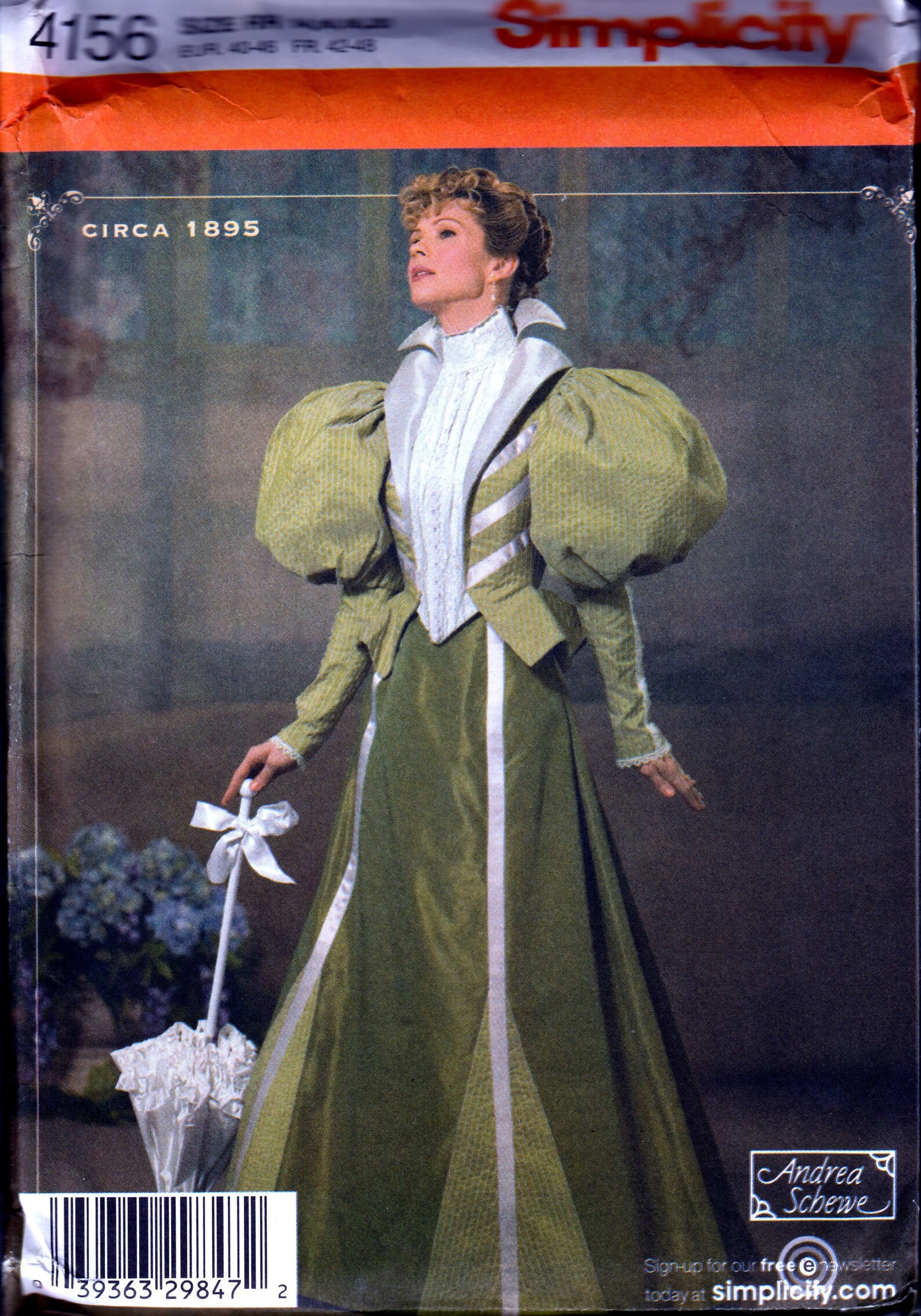 Designer Dress Circa 1895 by Andrea Schewe Simplicity Pattern 4156 ...