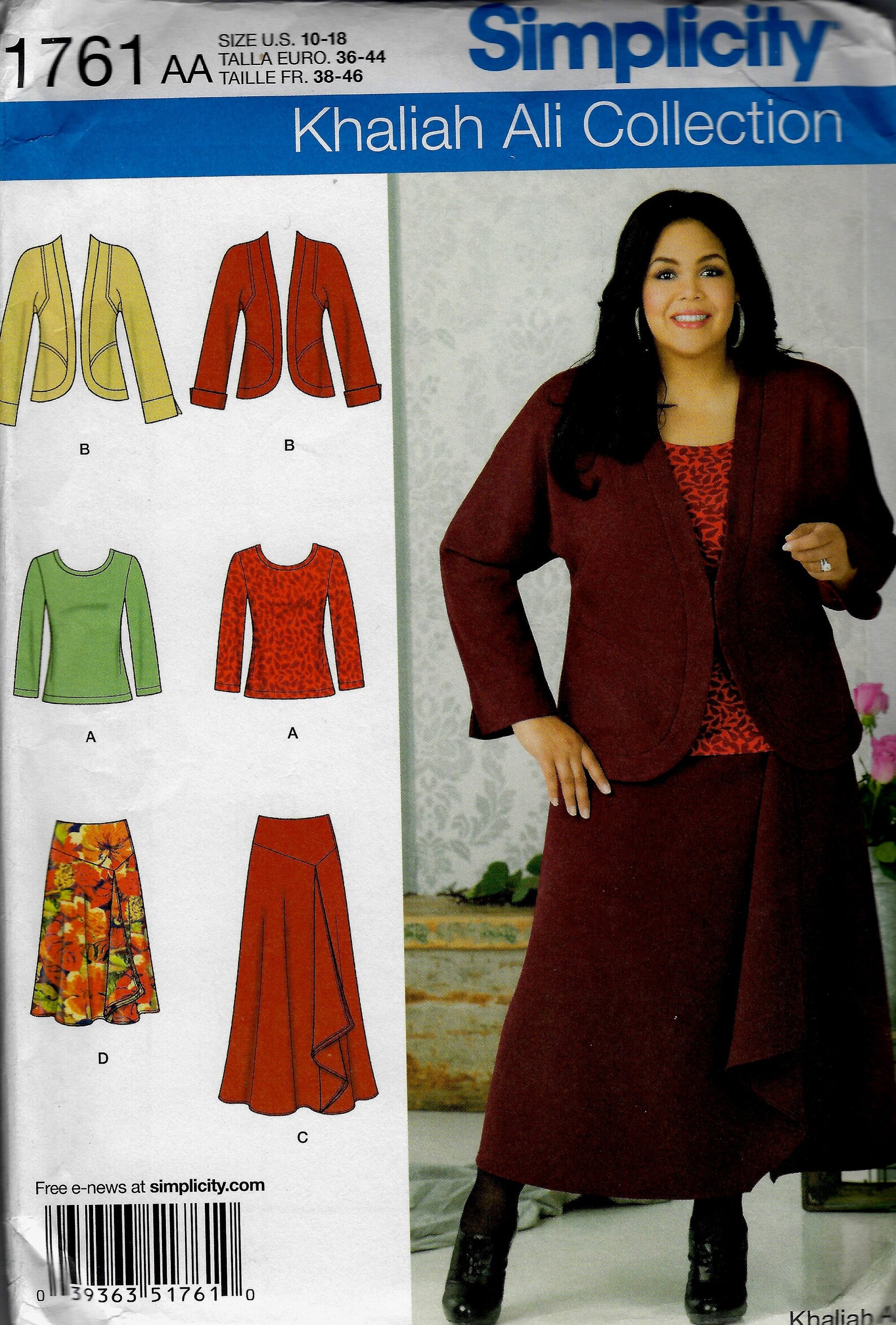 Jacket, Top and Skirts by Khaliah Ali - Simplicity 1761 - Uncut Pattern ...