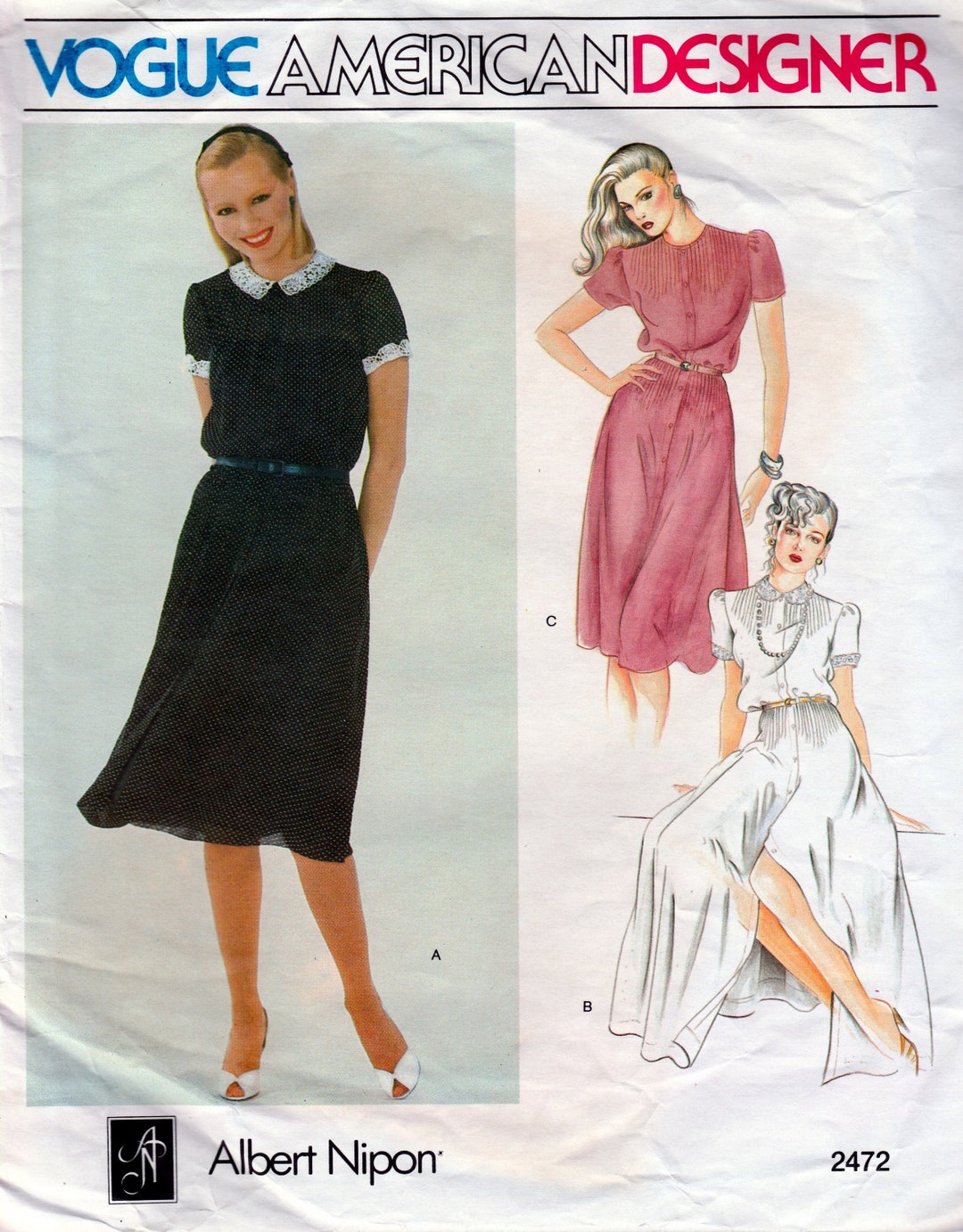 Dress, Pin Tuck Detail by Albert Nipon - Vogue 2472 - Uncut Sewing ...