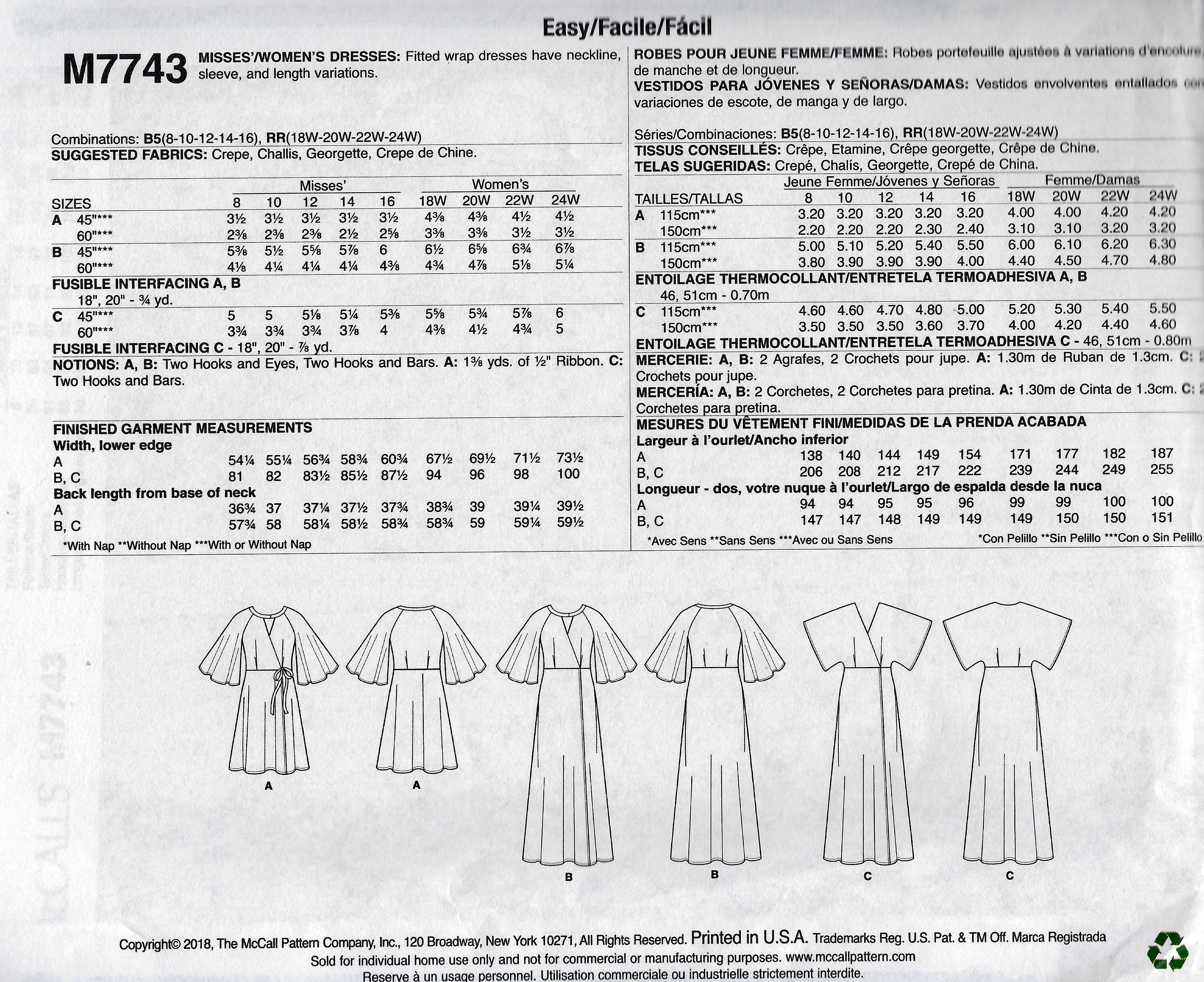 Wrap Dresses by Khaliah Ali Mccall's 7743 Uncut Pattern - Etsy