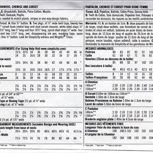 Chemise, Corset and Drawers by Kay Gnagey - Simplicity 2890 - Uncut ...