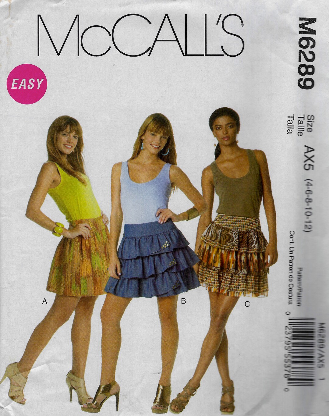 Skirt Set, Ruffled Option - Mccall's 6289 - Uncut Sewing Pattern - Etsy