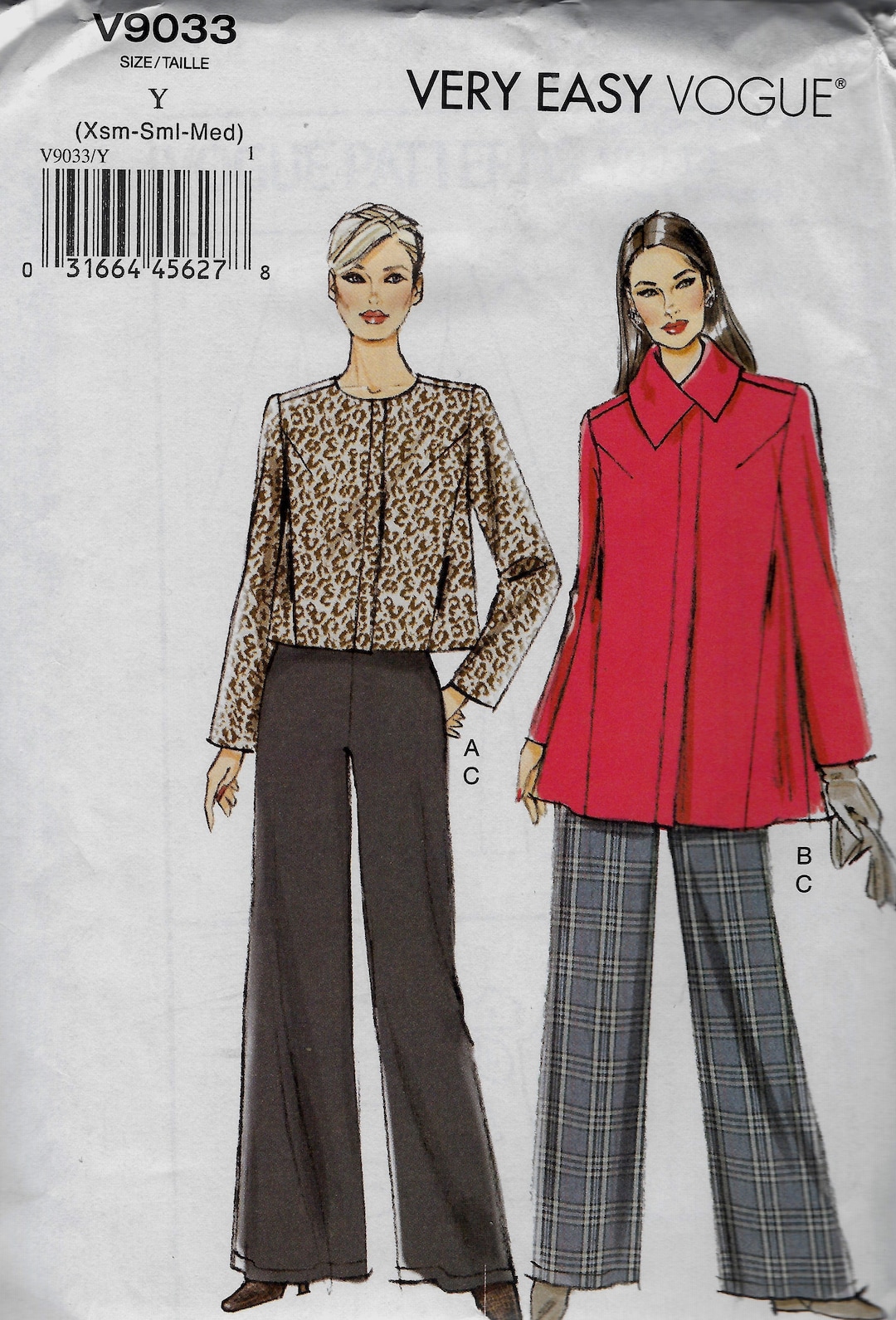 Vogue 9033 Jacket & Pants Sewing Pattern - Etsy