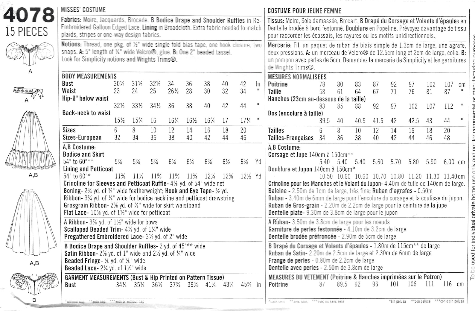 Designer Dress Circa 1895 by Andrea Schewe - Simplicity 4078 - Uncut ...