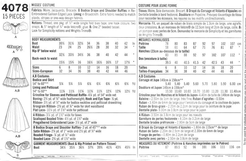 Designer Dress Circa 1895 by Andrea Schewe - Simplicity 4078 - Uncut ...