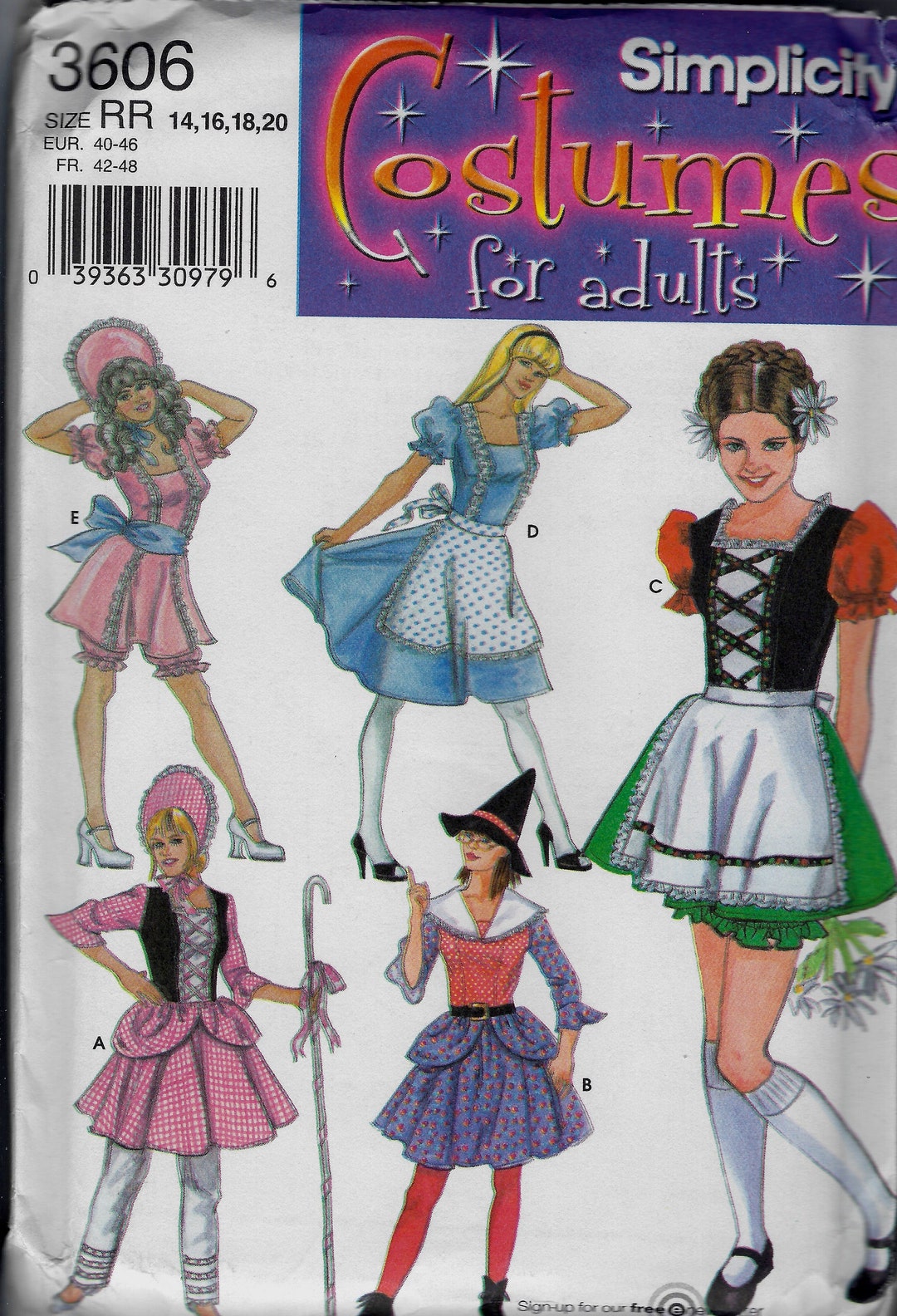Storybook Costumes - Simplicity 3606 - Uncut Pattern - Etsy