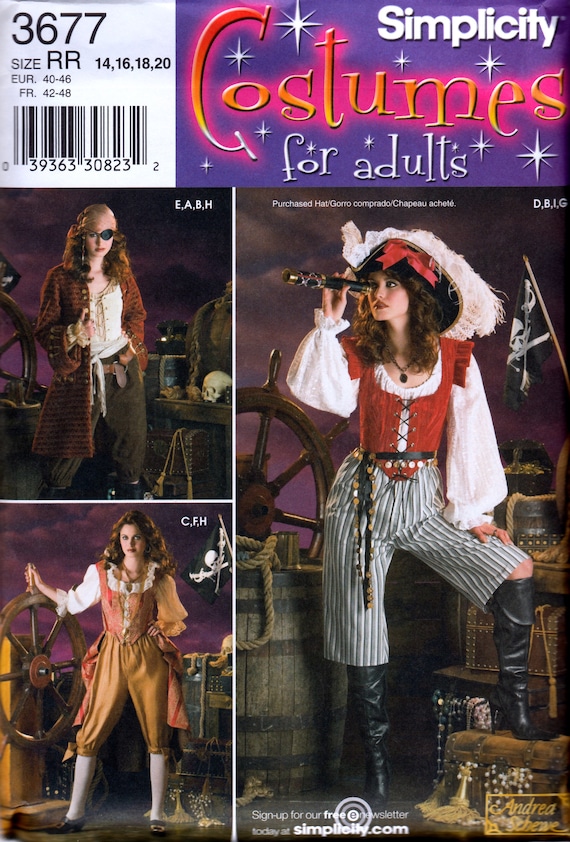 Pirate Clothes Patterns PIRATE Costume Sewing Pattern Plus Size
