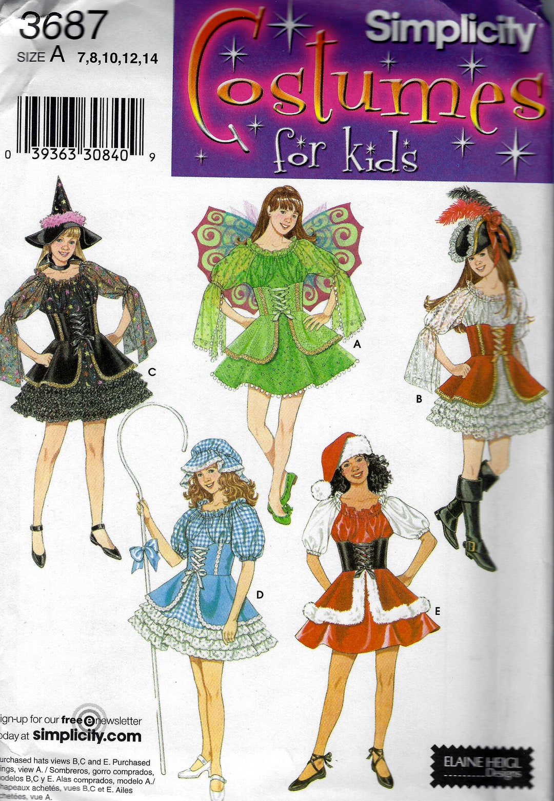 Witch, Pirate & Fairy Costumes by Elaine Heigl - Simplicity 3687 ...