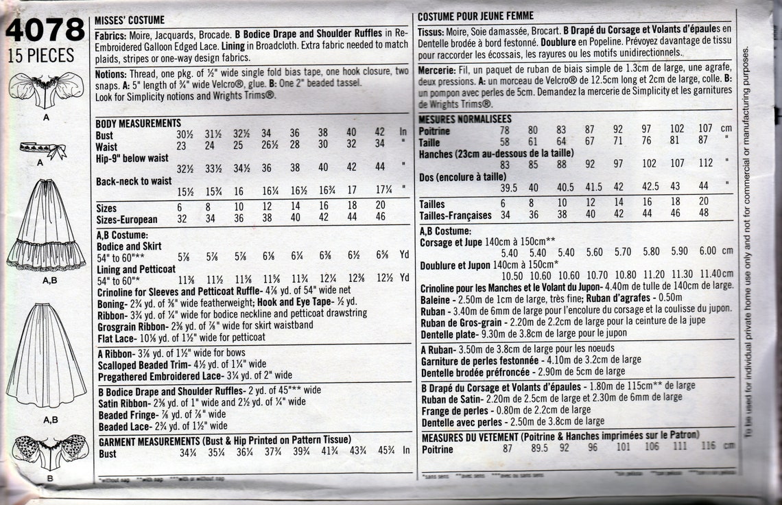 Designer Dress Circa 1895 by Andrea Schewe Simplicity Pattern 4078 ...