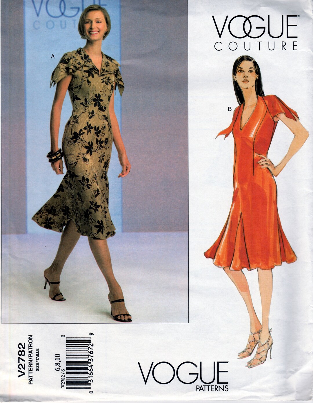 Dress, Sleeve Detail - Vogue 2782 - Uncut Pattern - Etsy