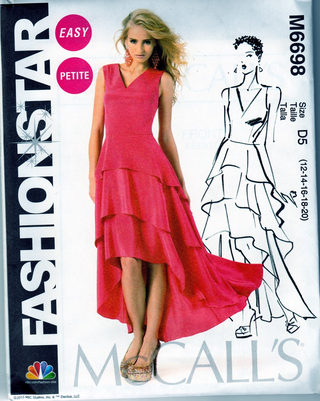 Tiered Dress - Mccall's 6698 - Uncut Sewing Pattern - Etsy