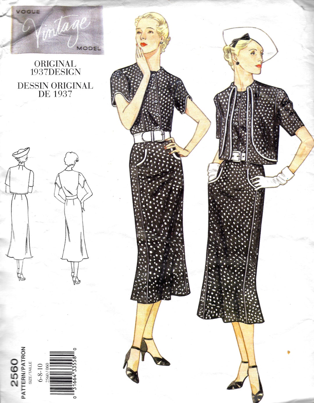 Vogue 2560 Bolero & Dress Sewing Pattern - Etsy