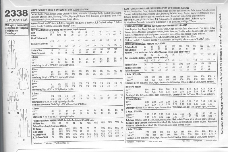 Day or Evening Dresses Simplicity 2338 Uncut Pattern - Etsy