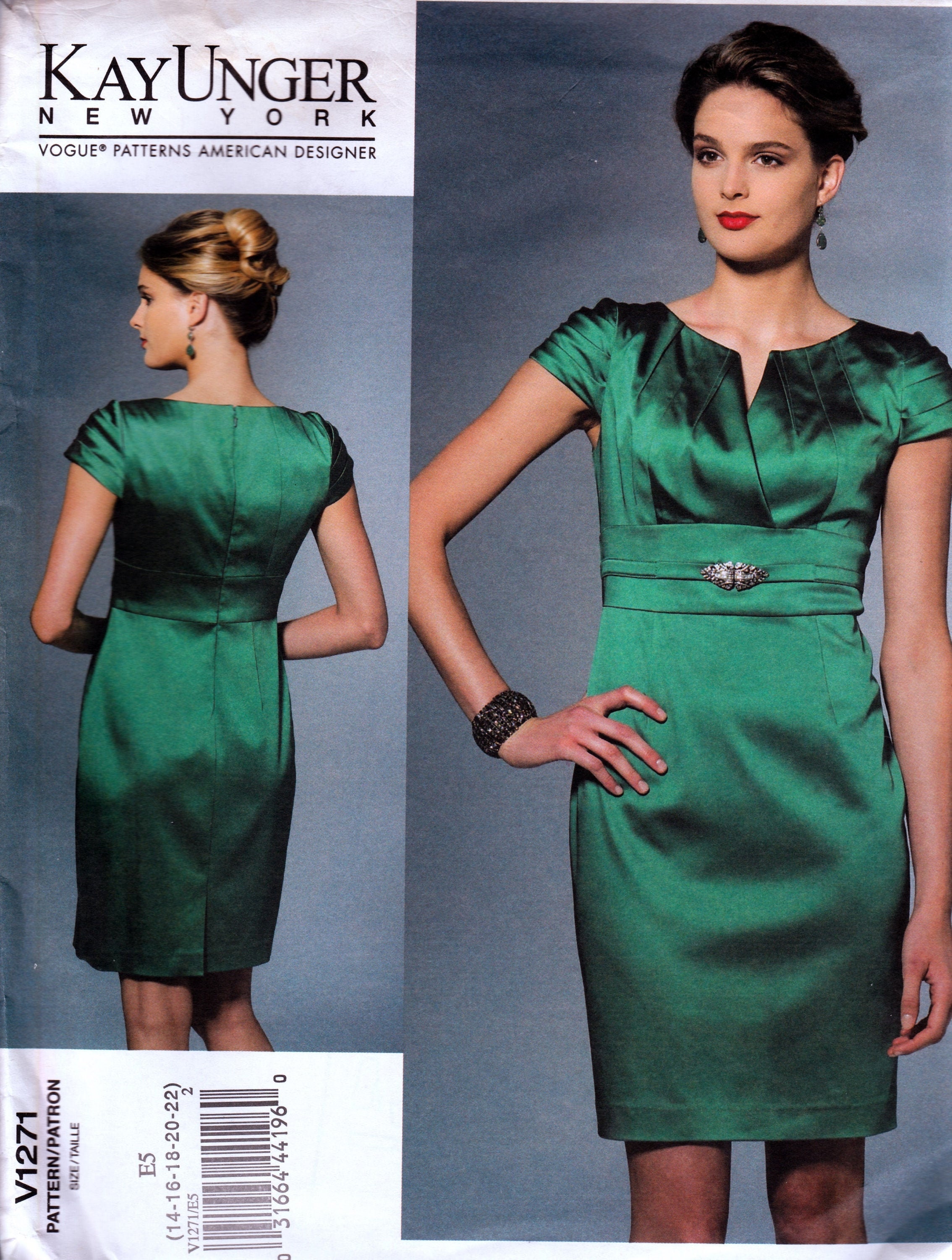 Party Dress by Kay Unger - Vogue 1271 - Uncut Sewing Pattern - Etsy