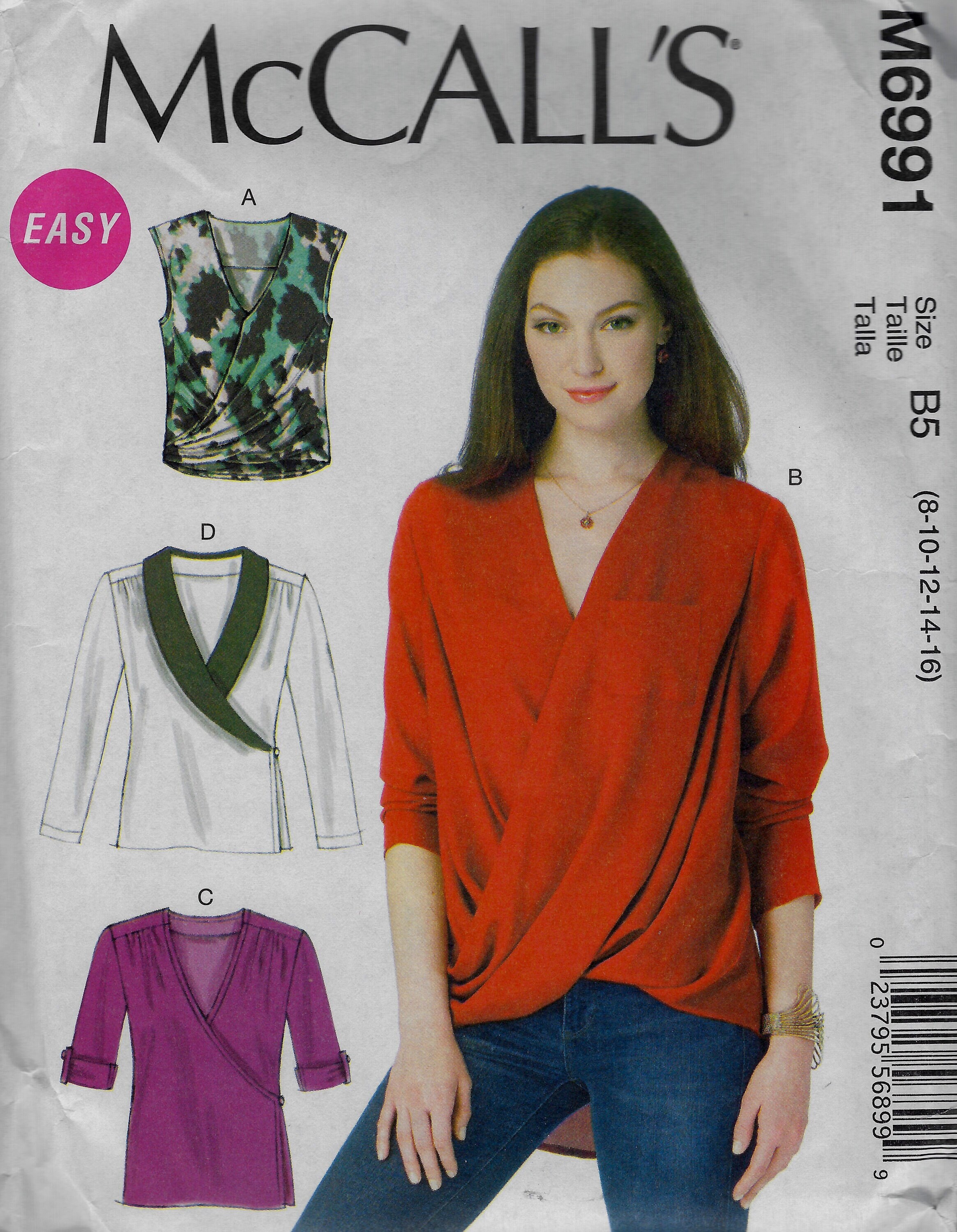 Wrap Top Set - Mccall's 6991 - Uncut Pattern - Etsy