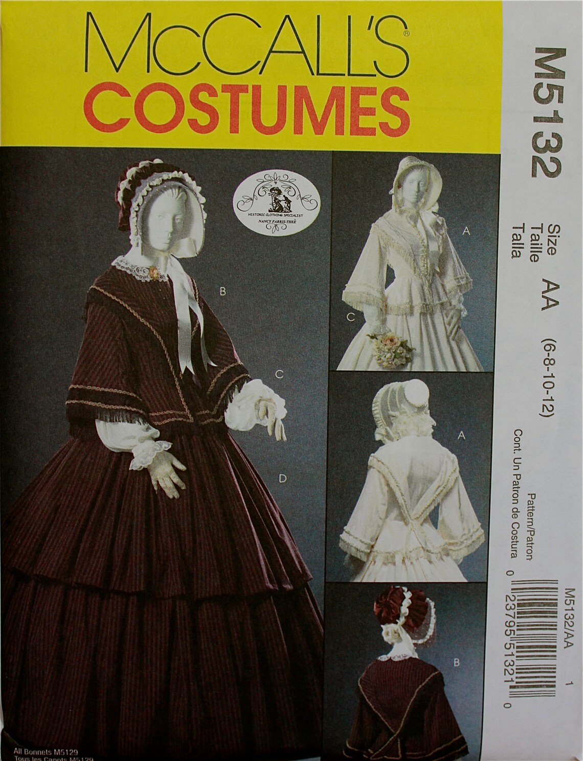 Designer Civil War Era Top & Skirt by Nancy Farris-thee Mccall's ...