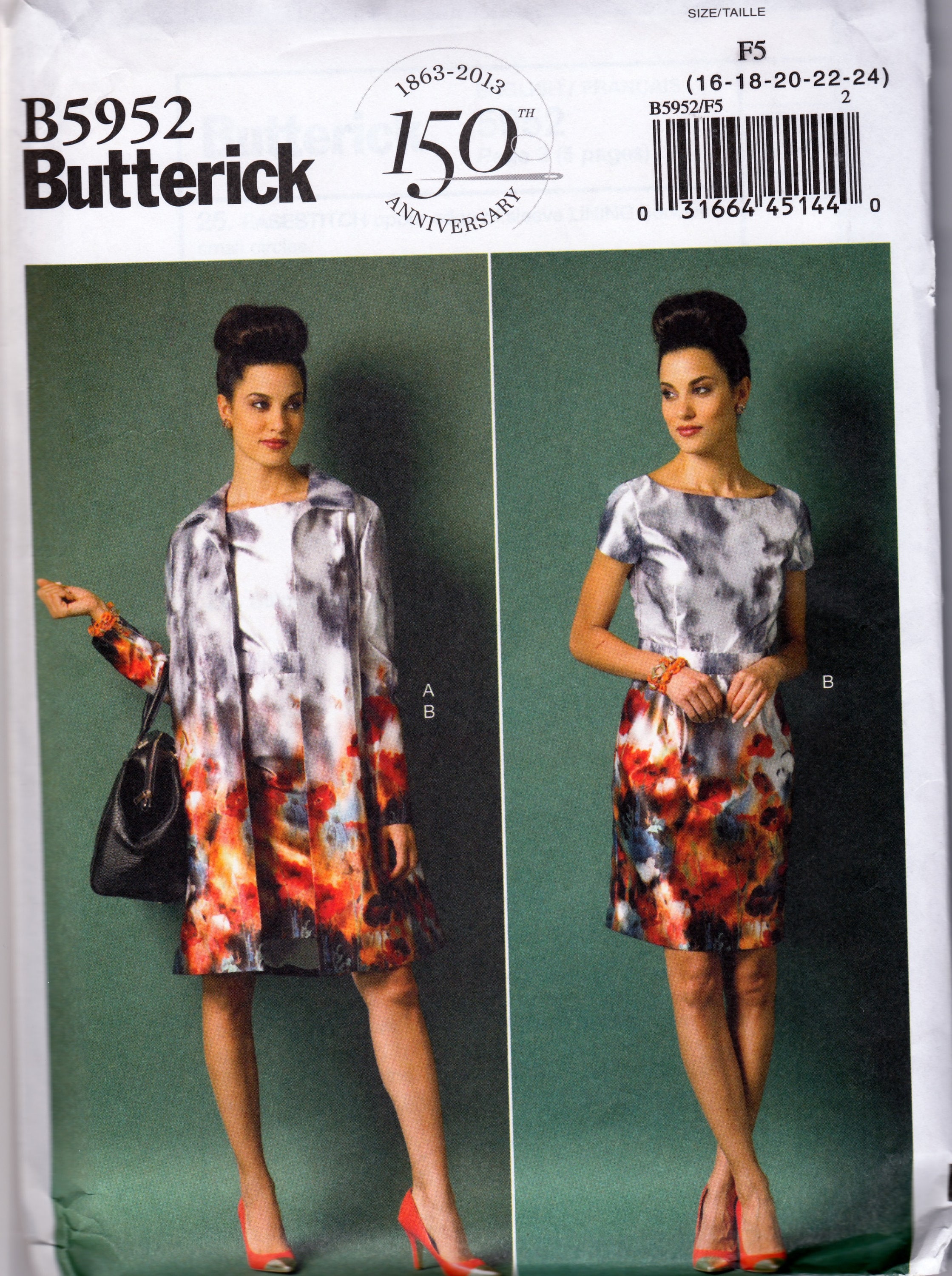 Butterick 5225, Girls, Dresses, Uncut Sewing Pattern