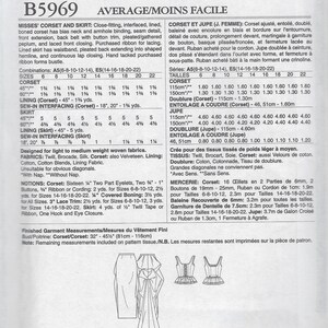 Corset & Skirt Costume - Butterick 5969 - Uncut Sewing Pattern - Etsy