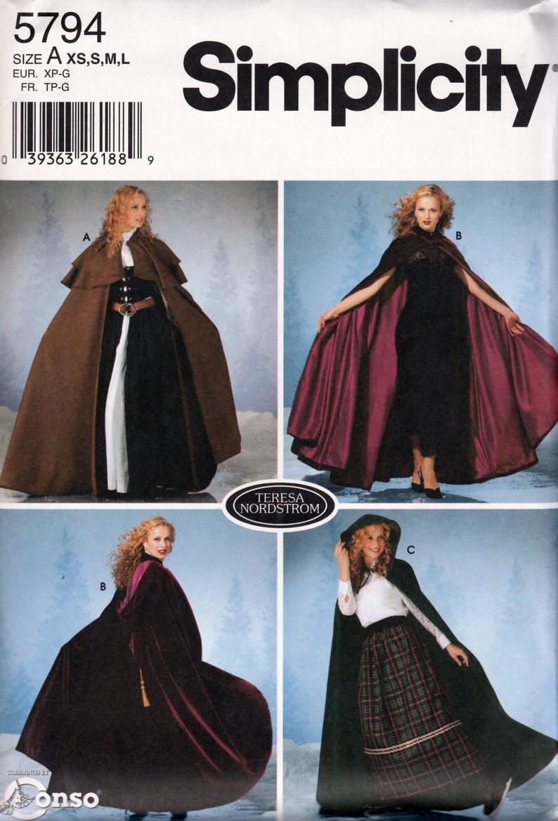 Hooded Cape Set by Teresa Nordstrom - Simplicity 5794 - Uncut Pattern ...