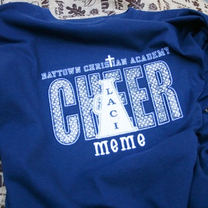 Cheer Fan Shirt, Monogrammed Applique Personalized Cheer Bling Shirt - Etsy
