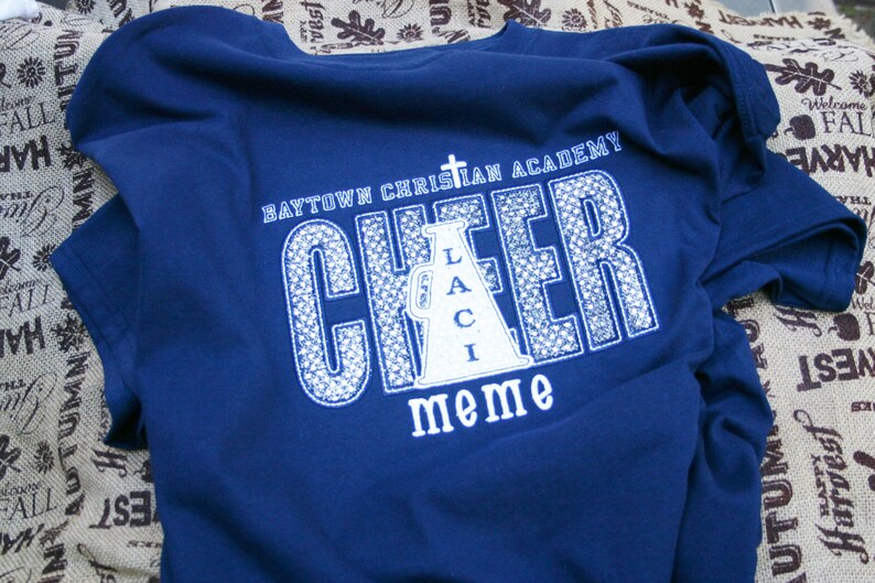 Cheer Fan Shirt Monogrammed Applique Personalized Cheer Bling - Etsy