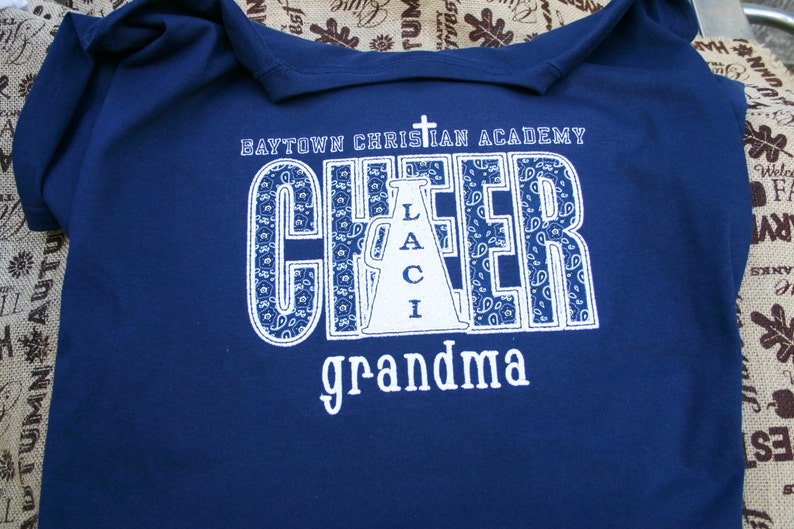 Cheer Fan Shirt Monogrammed Applique Personalized Cheer Bling - Etsy