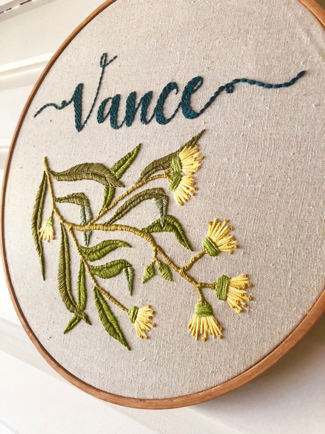 Custom Name Embroidery ~ Sign Gift Baby Child Family Announcement ...