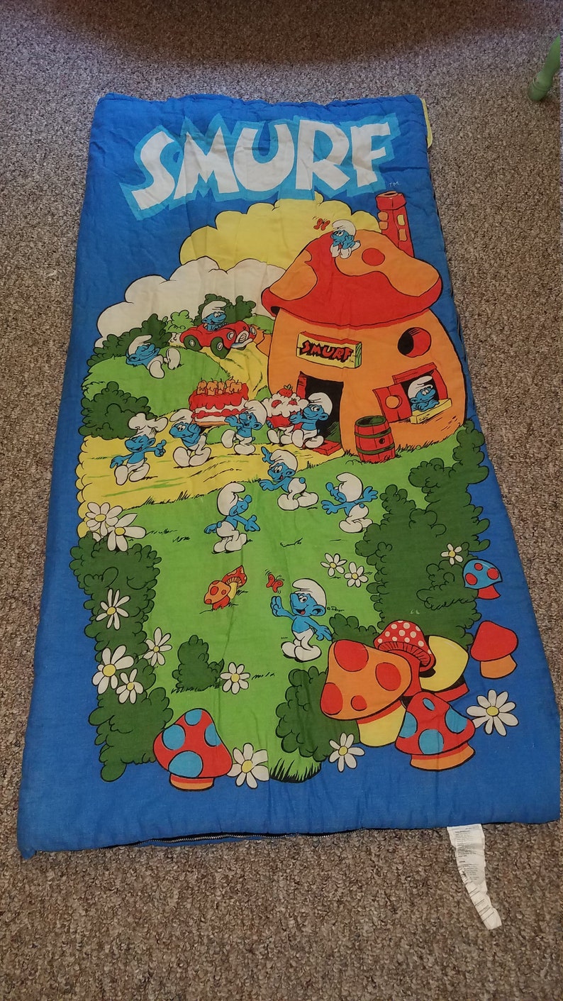 Smurfs Sleeping Bag - Etsy