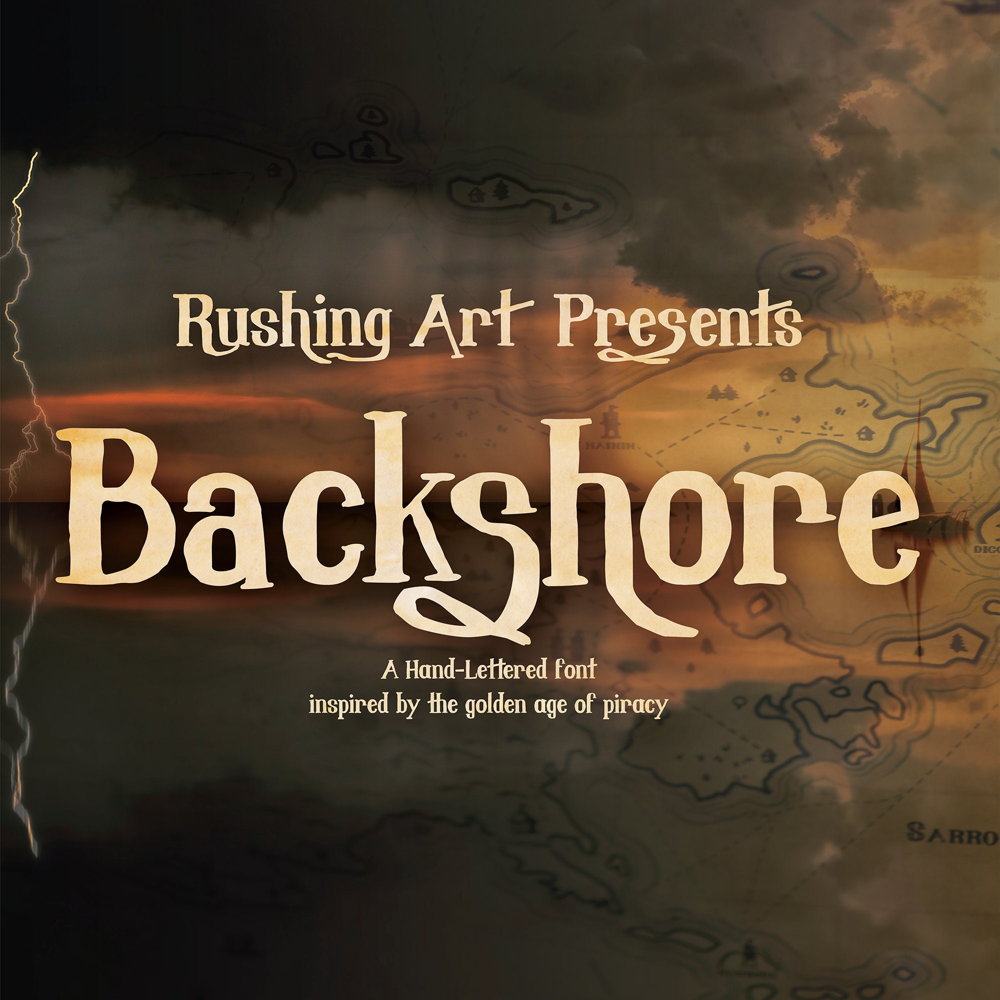 Hand Lettered Treasure Map Style Font for Dnd Pirate Font Fantasy Table ...