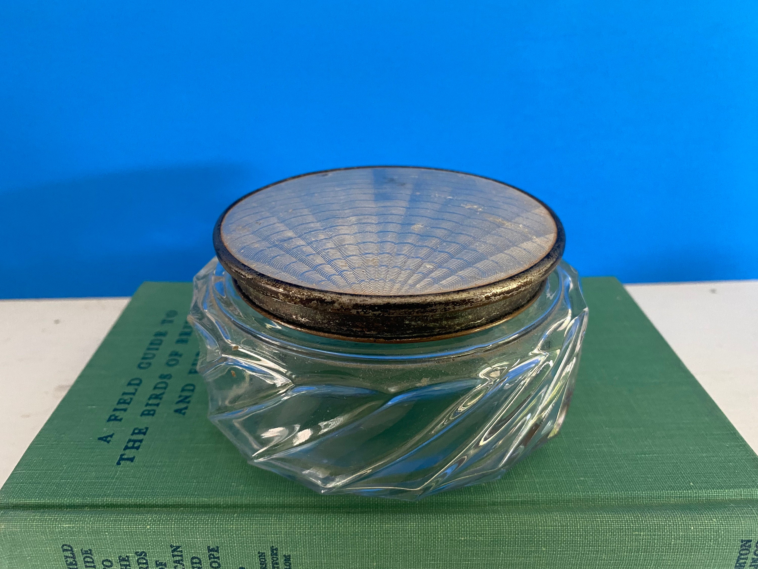 Vintage Powder Jar Silver