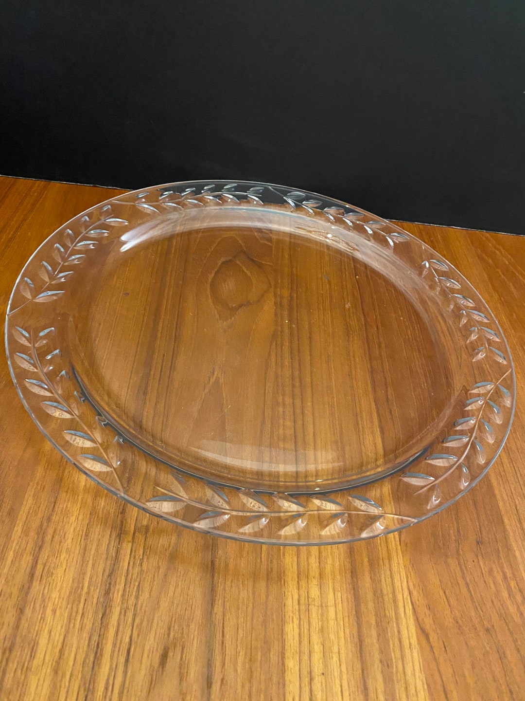 Tiffany & Co. Wheat Leaf Platter in Crystal Glass 12.5 - Etsy