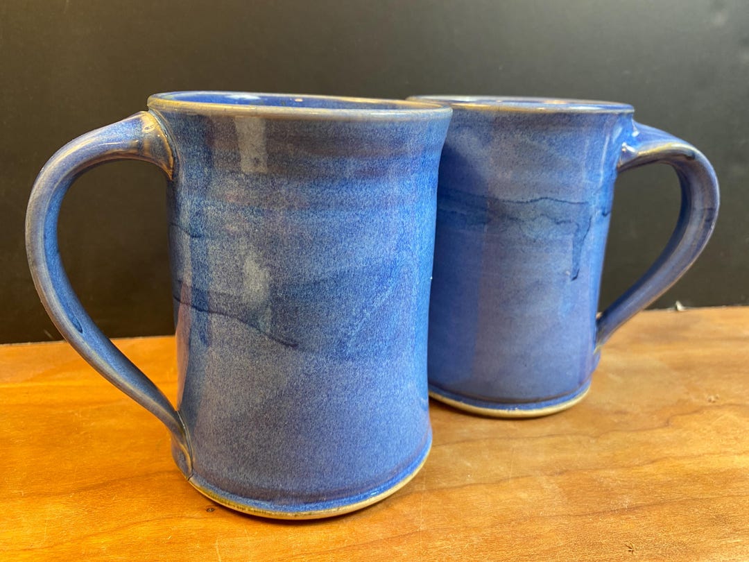 Chilmark Pottery Coffee Tea Mugs Emily’s Blue Martha's Vineyard Set of ...