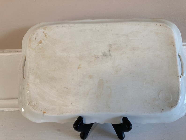 Antique Pair Porcelain Dressing Table Trays Handpainted Chrysanthemums ...