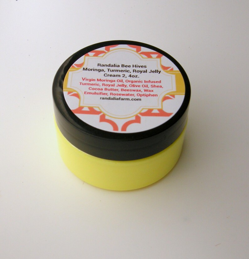 Moringa Oil, Turmeric, Royal Jelly Cream, 2oz, Randalia Bee Hives - Etsy