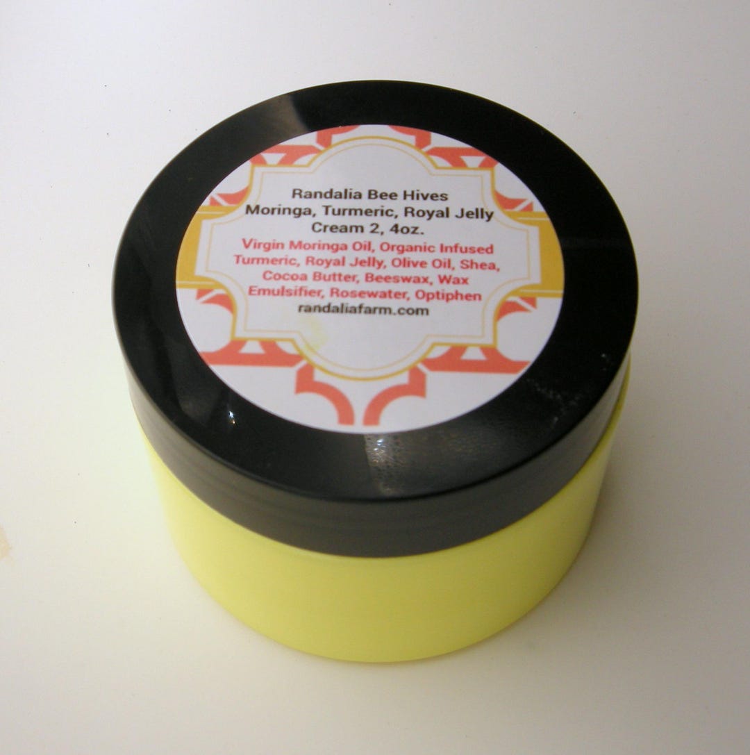 Moringa Oil, Turmeric, Royal Jelly Cream, 4oz, Randalia Bee Hives - Etsy