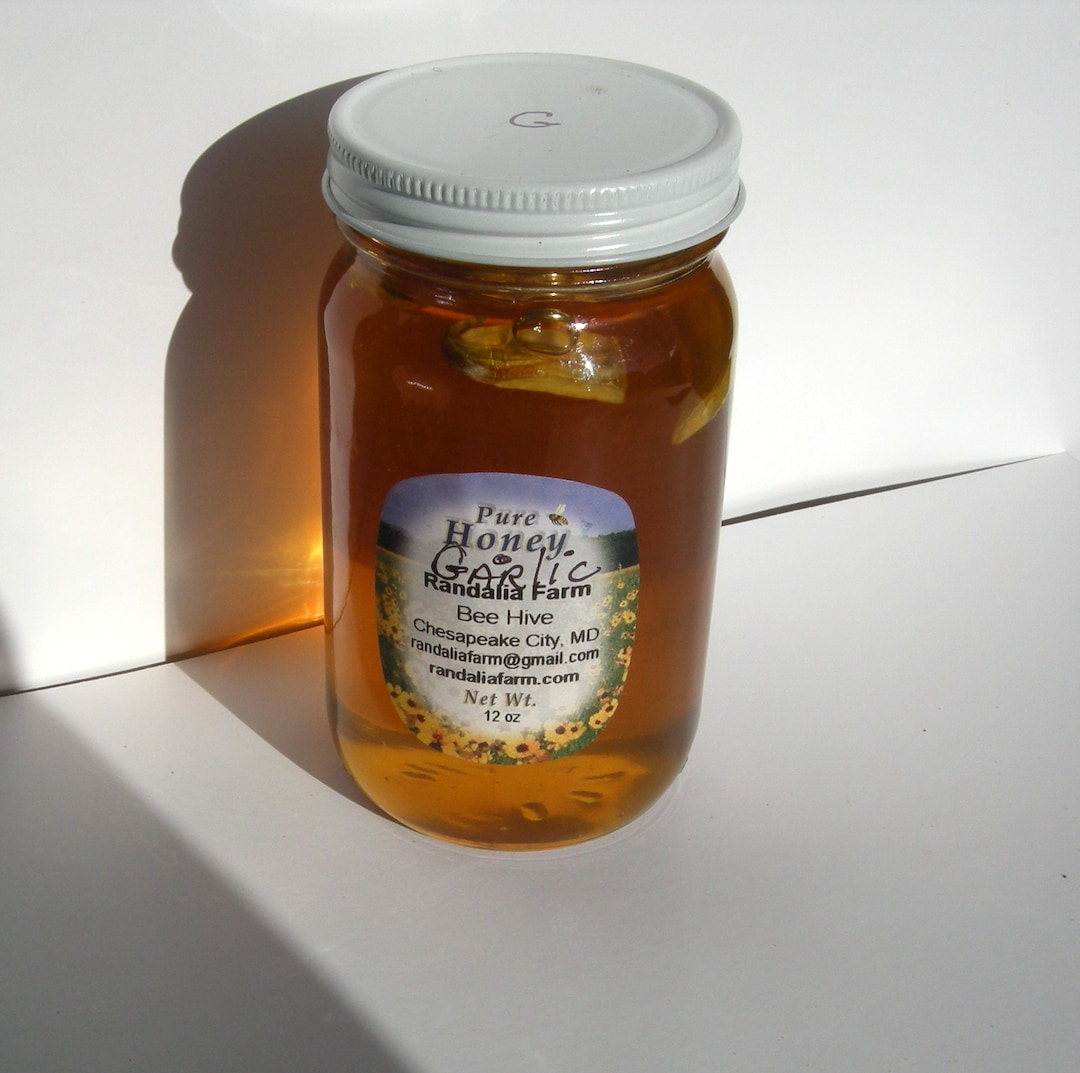 Raw Garlic Clove Honey, Randalia Bee Hives - Etsy