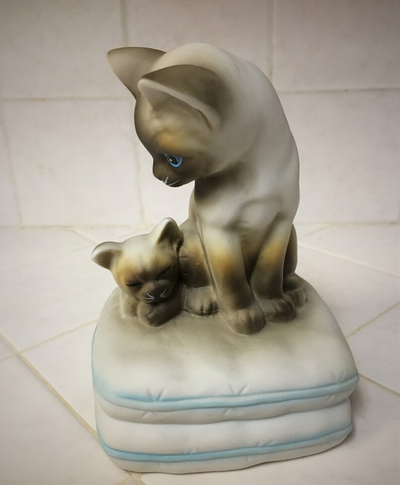 Siamese Kittens Mann Music Box You Light up My Life 1982 - Etsy