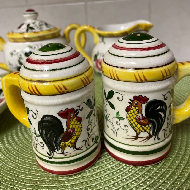 Rooster and Roses - Etsy