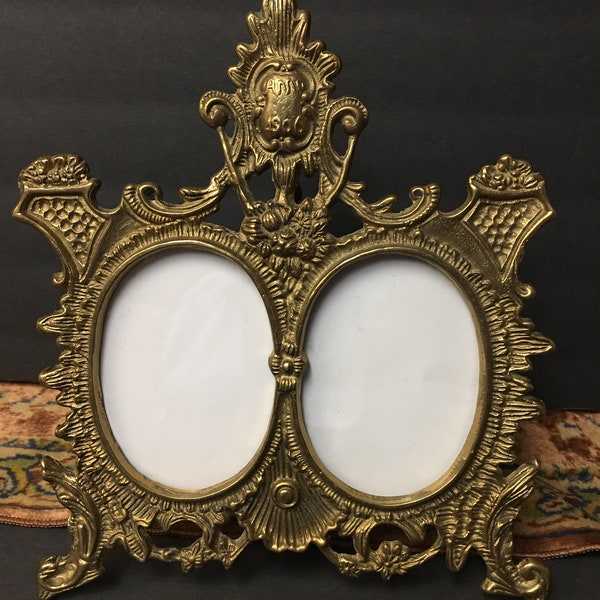Brass Double Picture Frame - Etsy